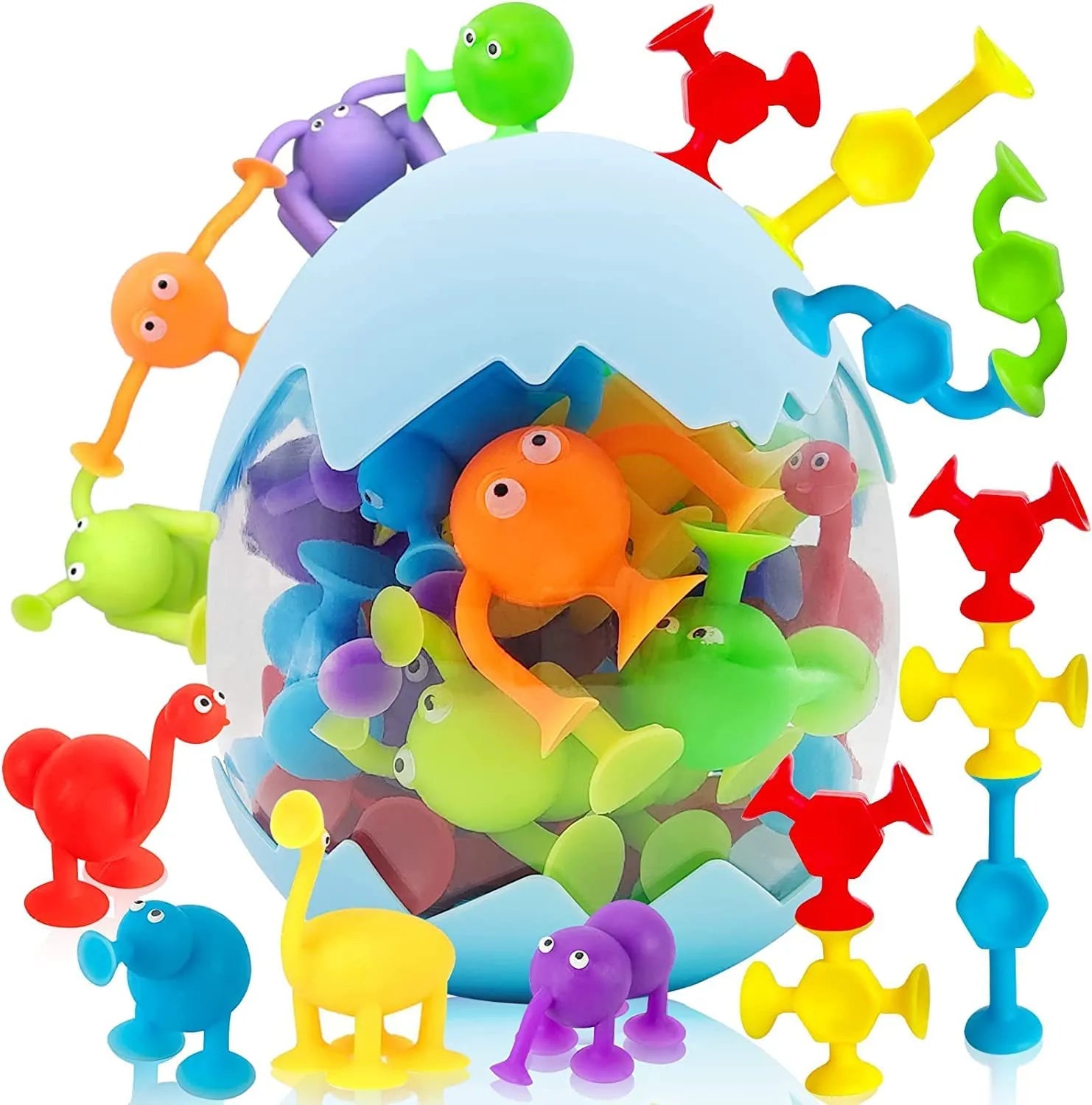 Fun Colorful Silicone Wall Suction Toys – Skaldo & Malin